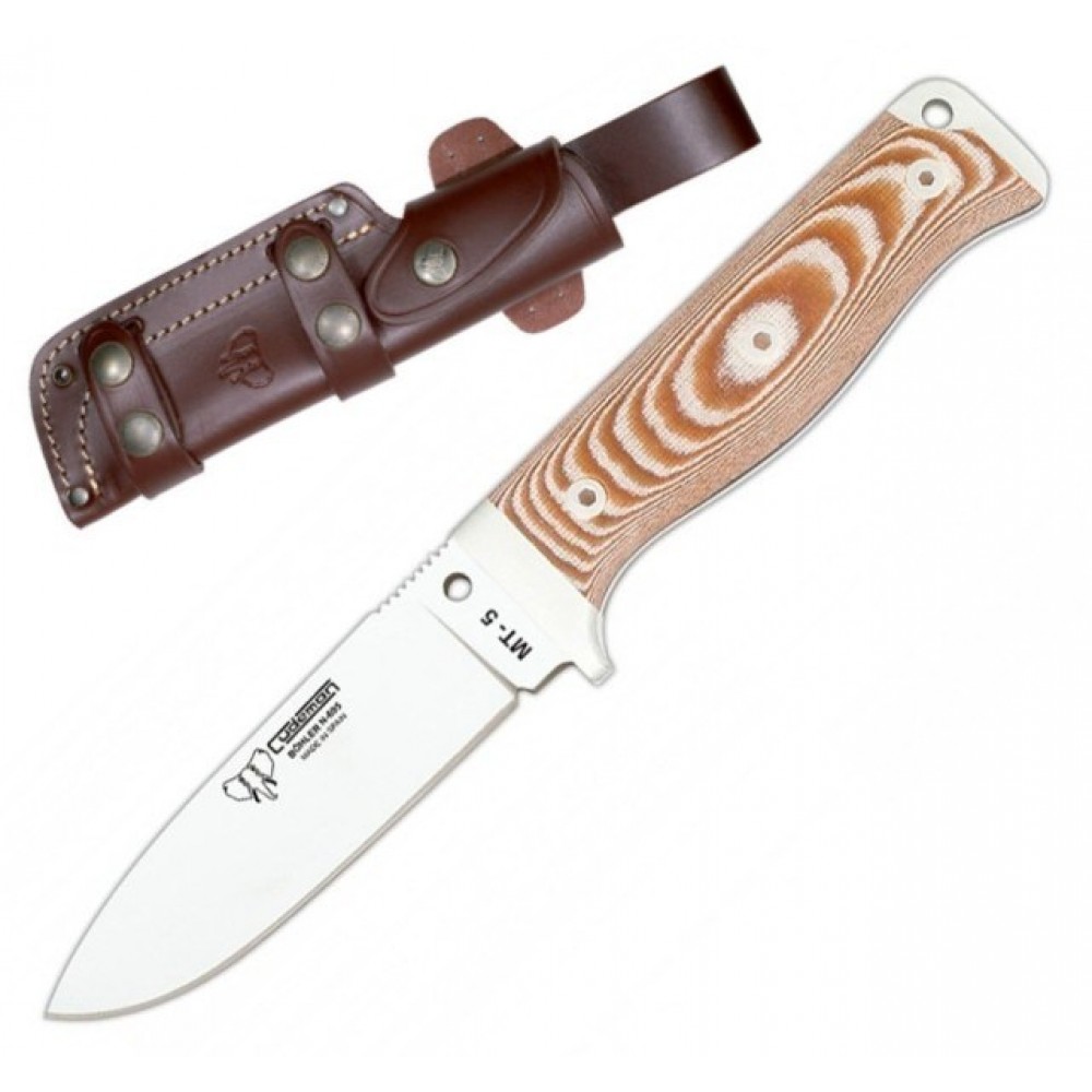 Cudeman 120x MT5 Bohler Brown Micarta - Hunting and Bushcraft | Camping ...